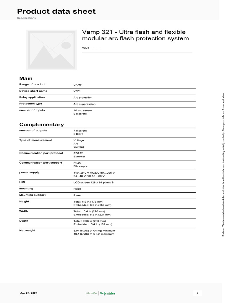VAMP 321 Arc Flash Protection System | PDF | Power Supply | Electrical ...