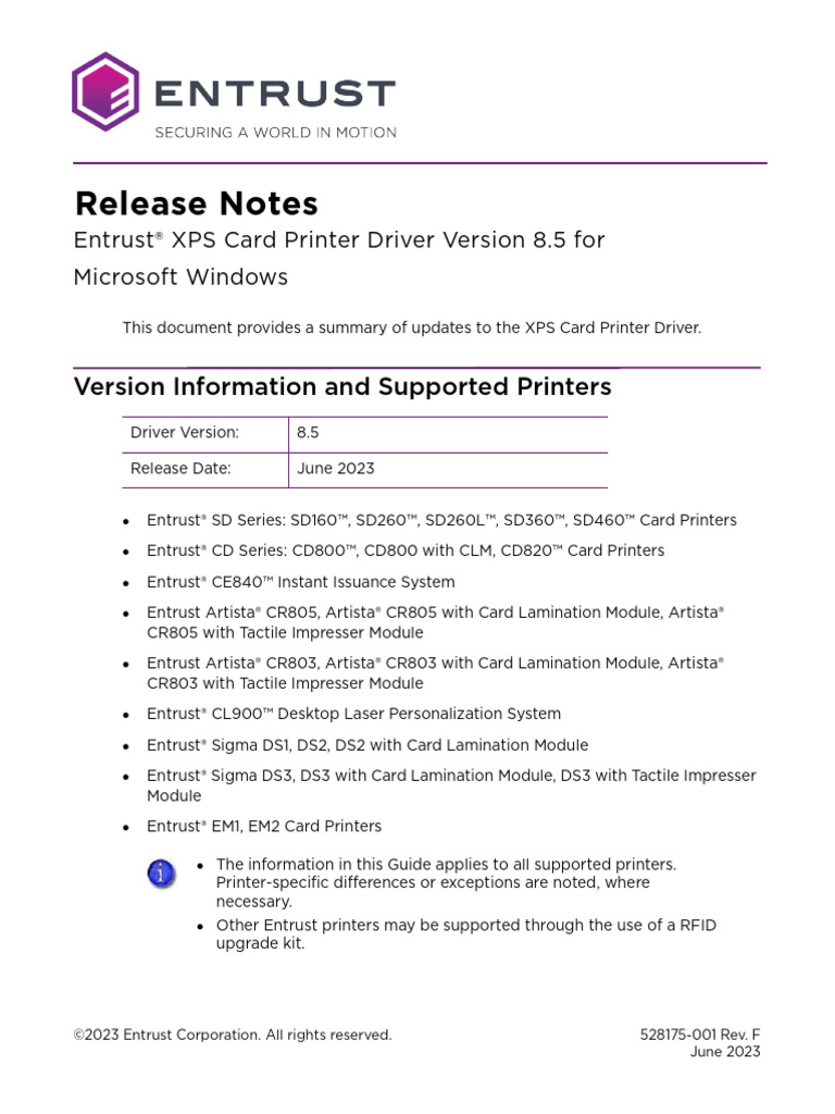 528175-001F XPS Driver Release Notes v8.5 | PDF | Microsoft Windows ...