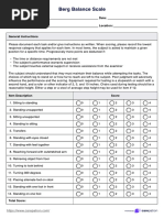 Sitting Balance Scale | PDF | Shoulder | Anatomical Terms Of Motion