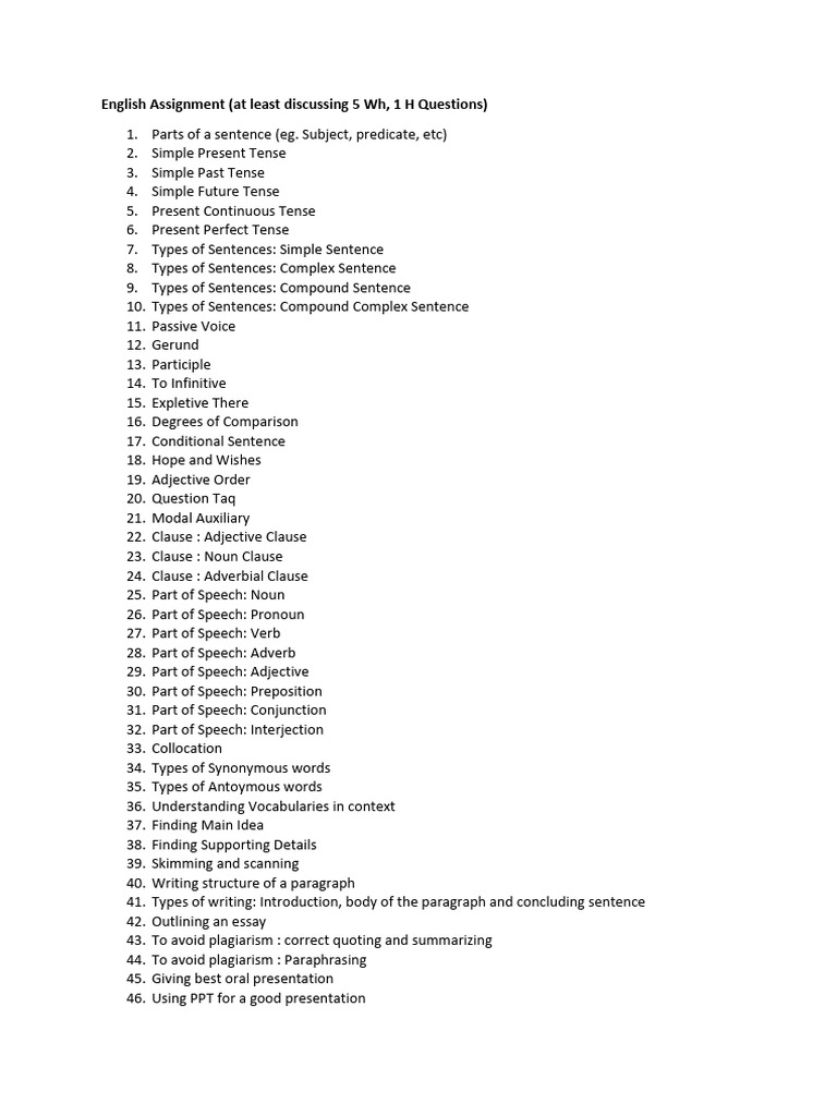 English Assignment | PDF
