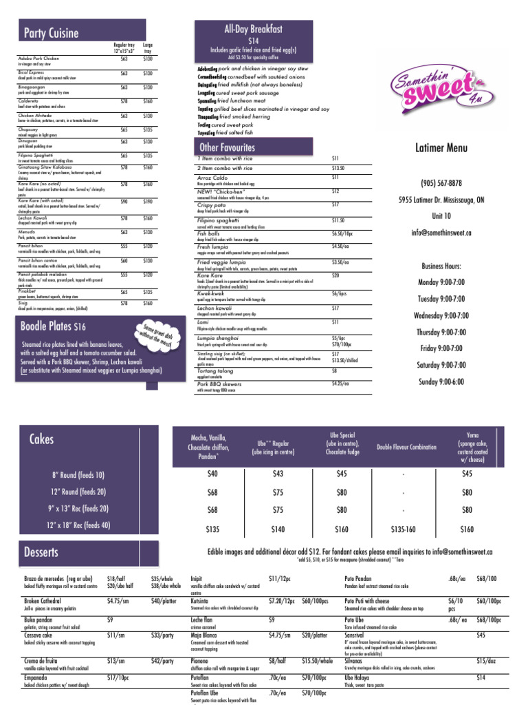 SS4U_Latimer_brochureDEC2024 | PDF | Foods | Cuisine