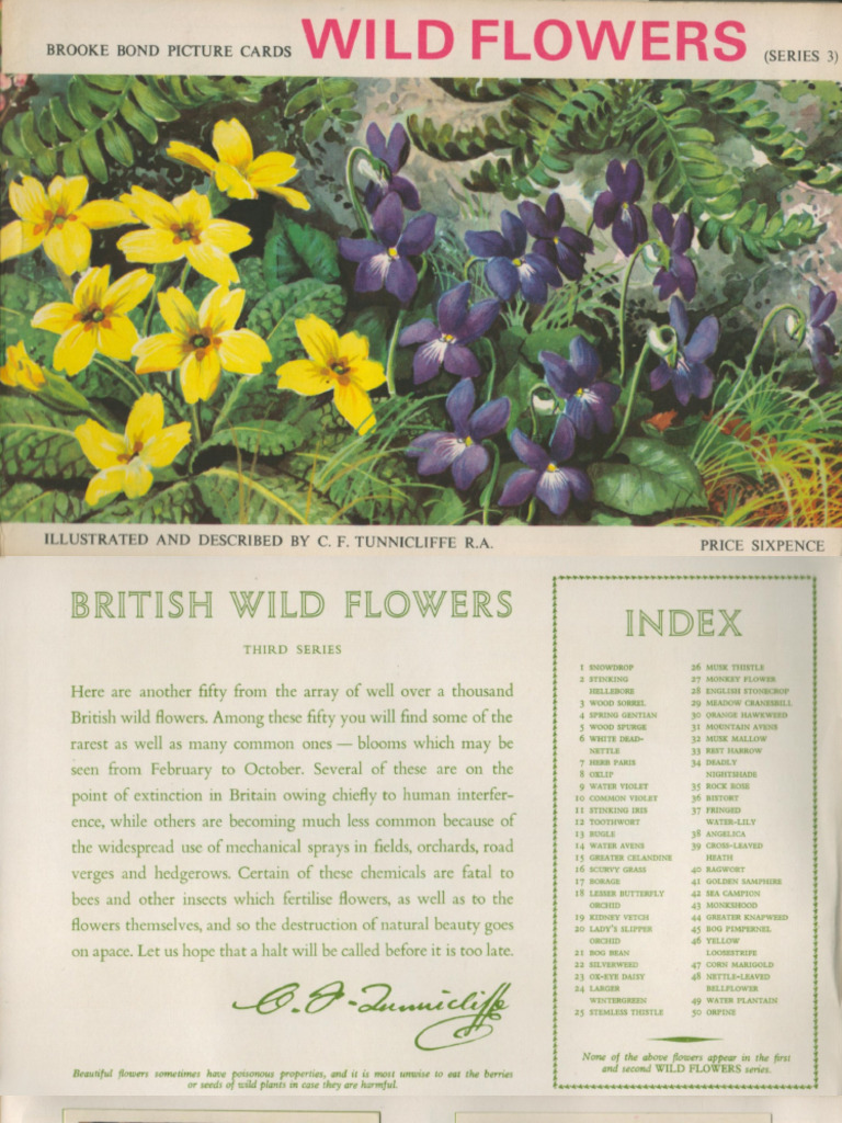 Wild Flowers, 3 Series 1964 (Brooke Bond) | PDF