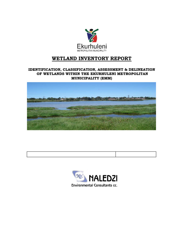 Env Wetland Inventory Report 2007 | PDF | Wetland | Soil