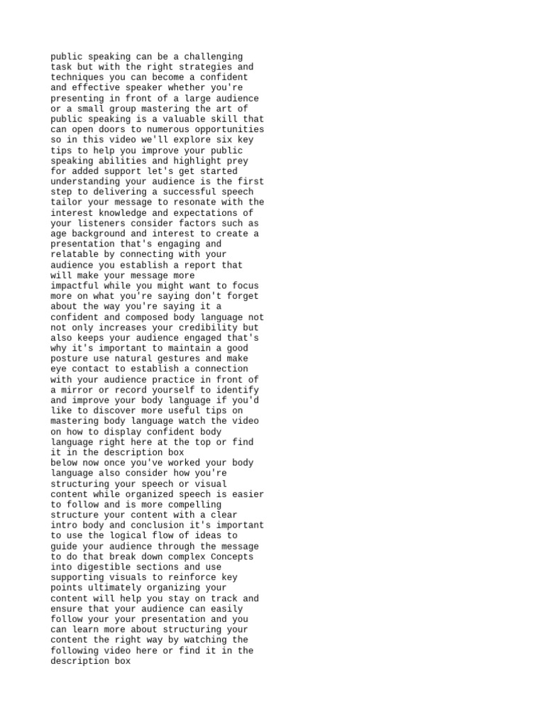(English (Auto-Generated) ) Masteri | PDF | Public Speaking | Body Language
