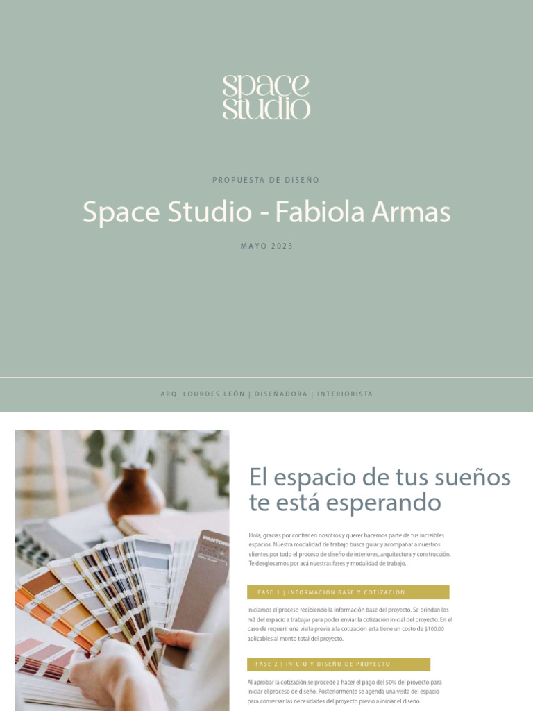 Propuesta de Diseño: Space Studio | PDF