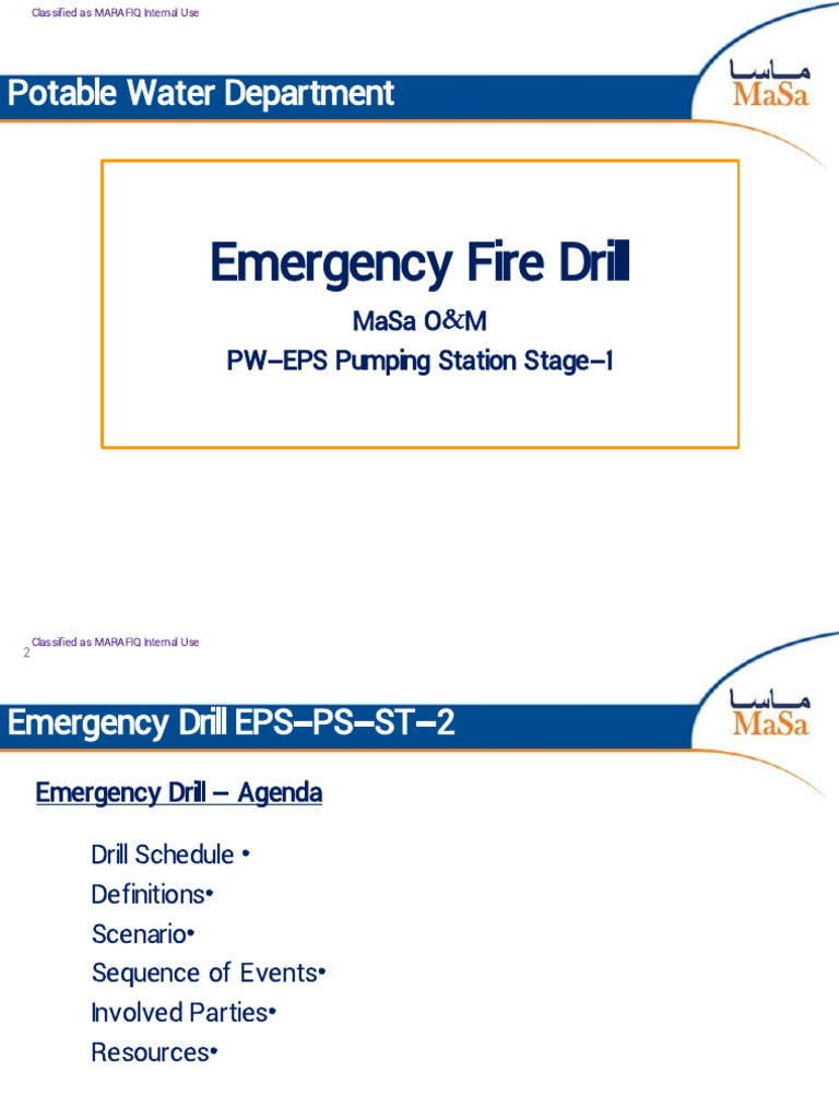 Emergency Drill - PW-EPS-Stage-1 Pump House | PDF | Occupational Safety And Health | Safety