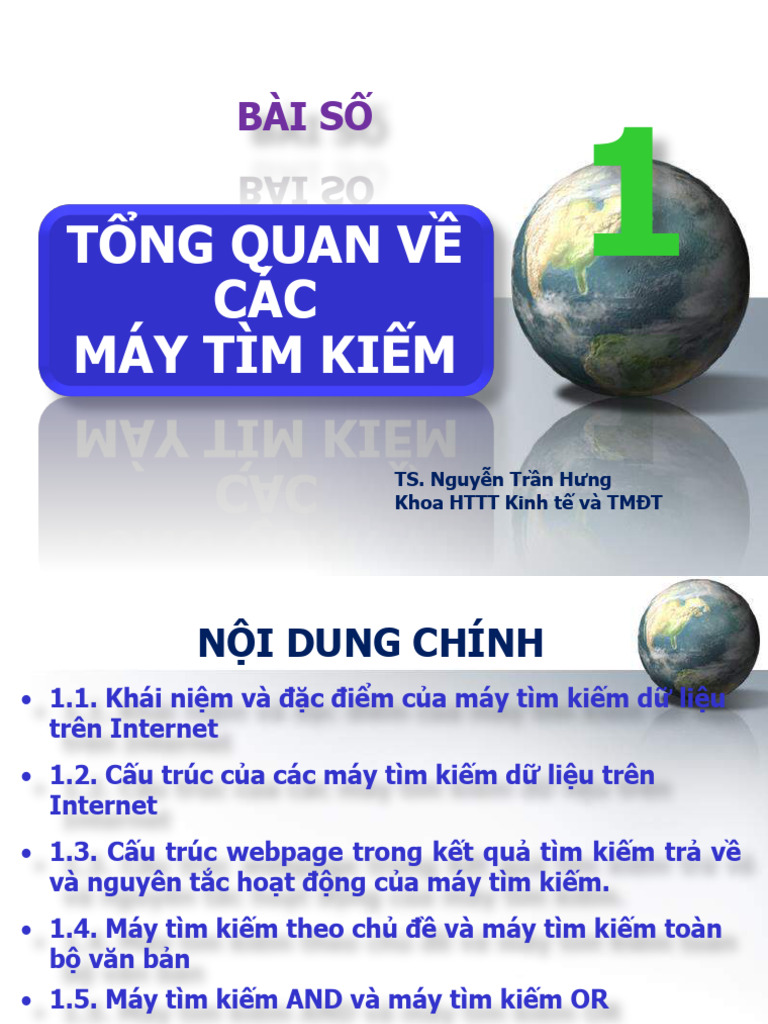 Bai 1 Tong quan ve các may tim kiem | PDF