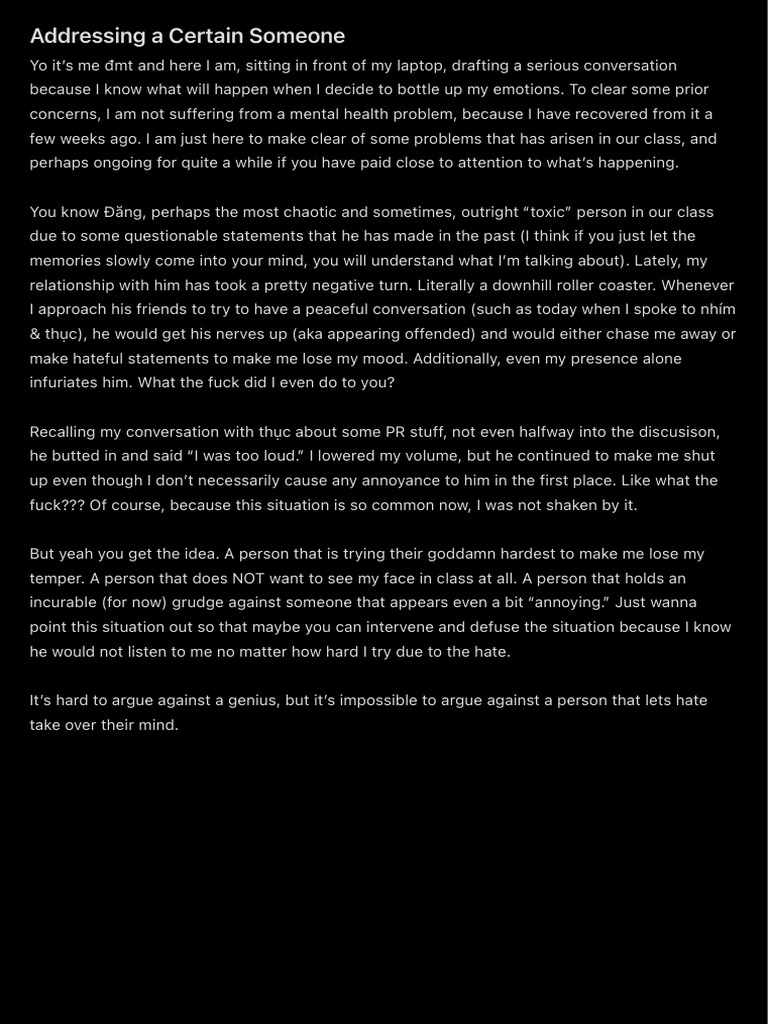 Addressing A Certain Someone | PDF