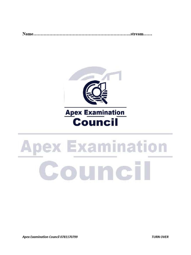 Apex Exanination Council 2025 Physics Paper 2 1 | PDF | Optics | Light