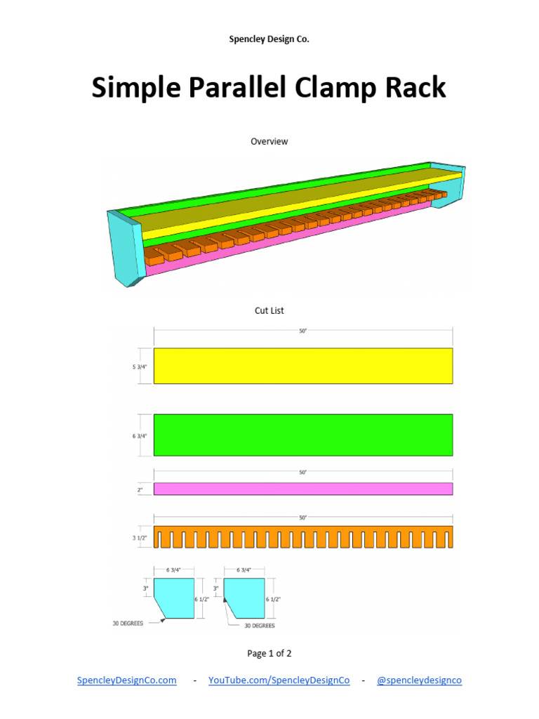 Simple Parallel Clamp Rack Plans | PDF