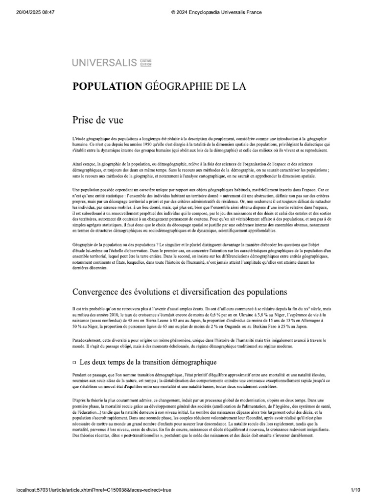Geo Population | PDF