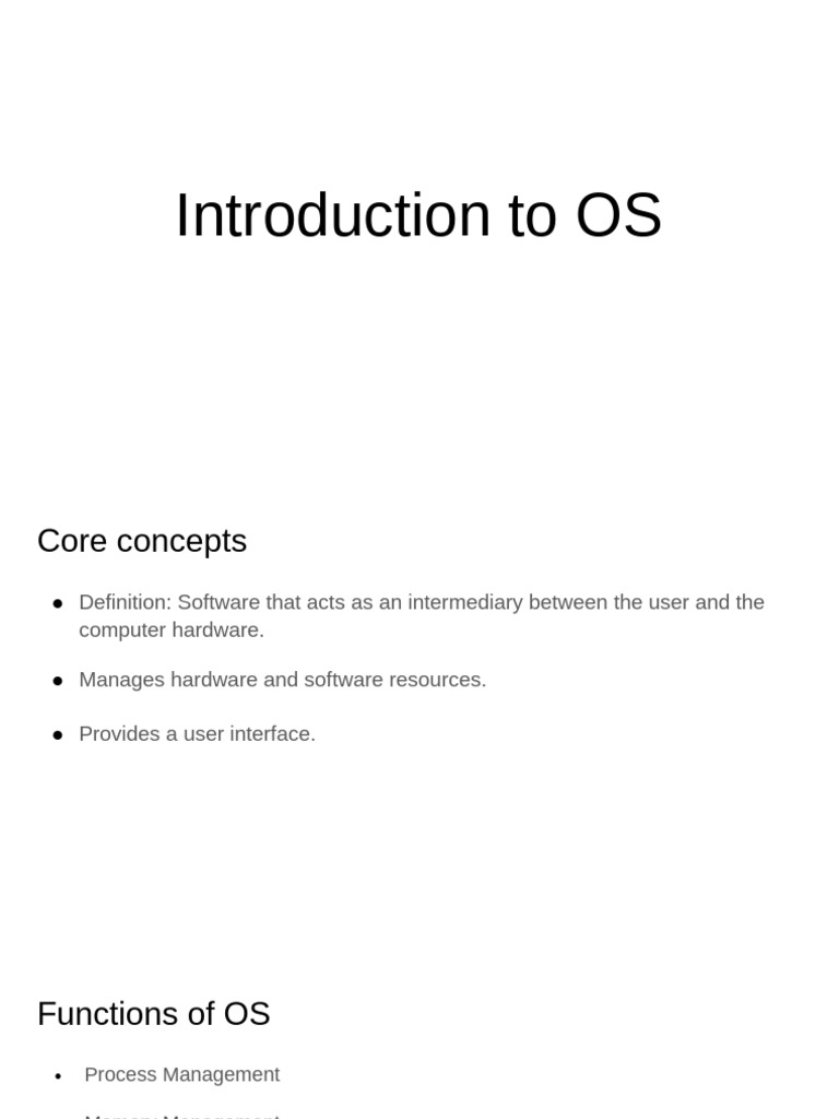 Introduction To OS | PDF