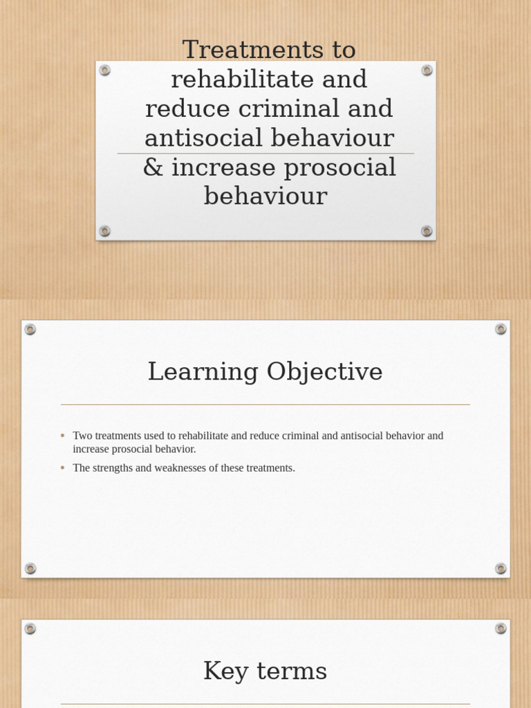 Treatments To Reduce Criminal and Antisocial BHVR (Autosaved) .PPTX (New) | PDF | Psychopathy ...