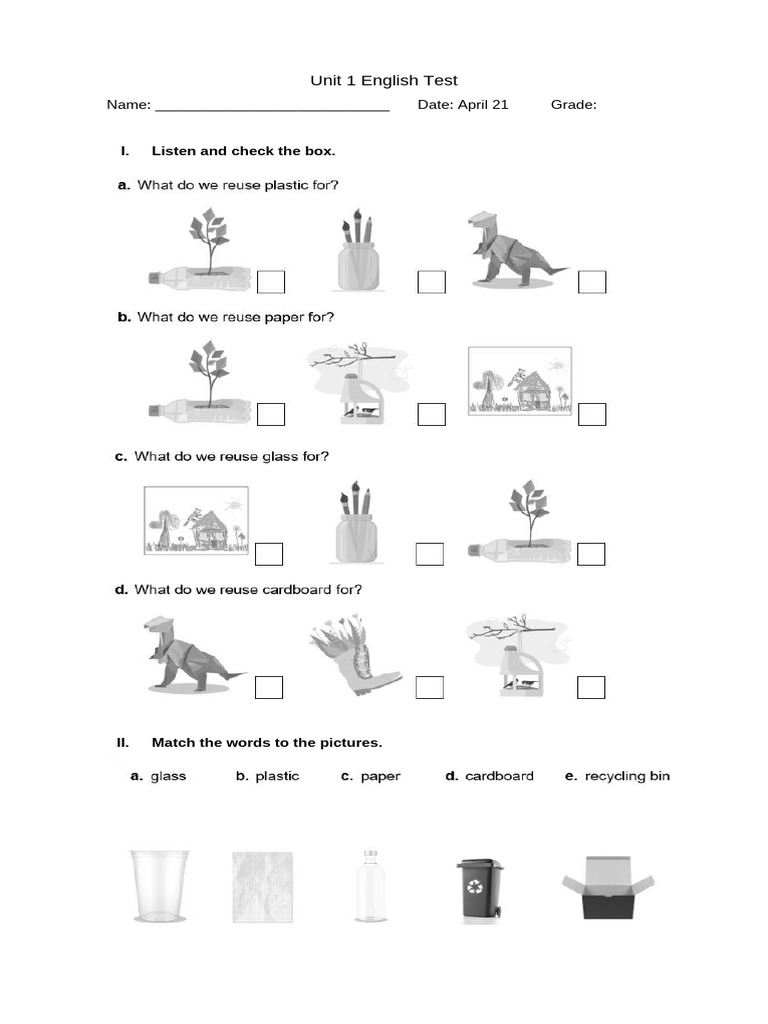 Unit 1 English Test 2do | PDF