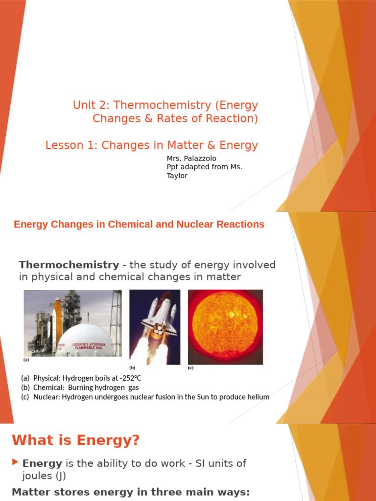 Thermochemistry: Energy Changes Explained | PDF | Heat | Calorie