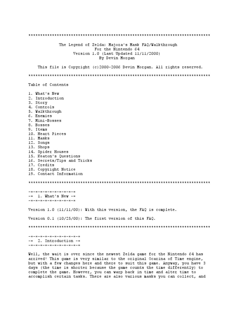 The Legend of Zelda Walk Through | PDF | The Legend Of Zelda | Leisure