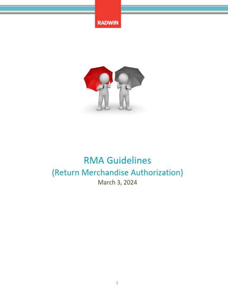 RMA Guidelines V14.1 March 2024 | PDF | License | Copyright