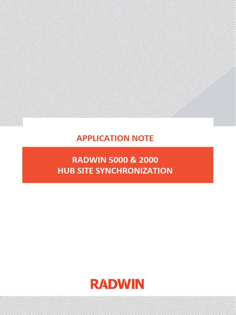 AN RWN Hub Site Synchronization | PDF | Wi Max | Global Positioning System