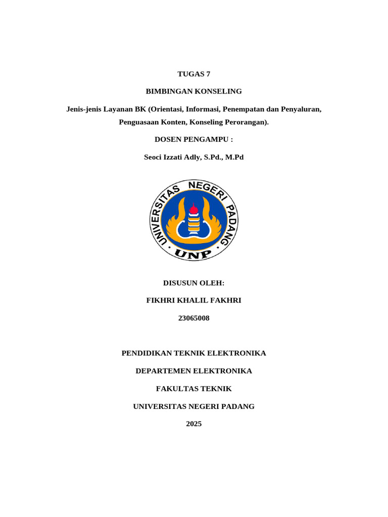 Fikhri Khalil Fakhri - Tugas7 - BimbinganKonseling | PDF