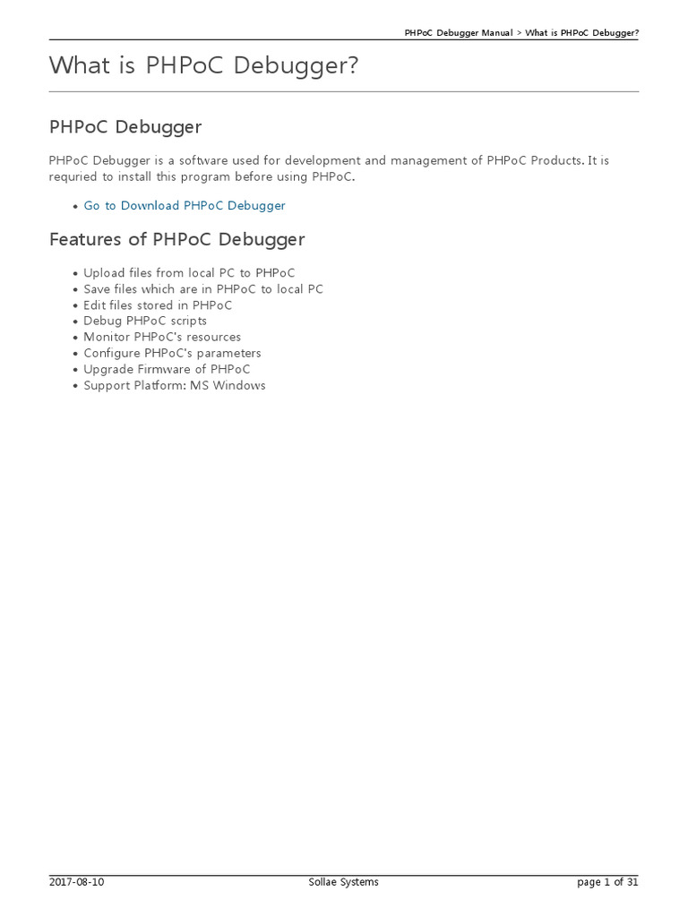 5.phpoc_debugger_manual_en_170810 | PDF | Ip Address | Php
