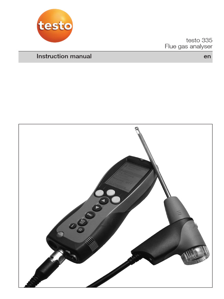 Testo 335 Flue Gas Analyzer Manual | PDF | Electrical Connector ...