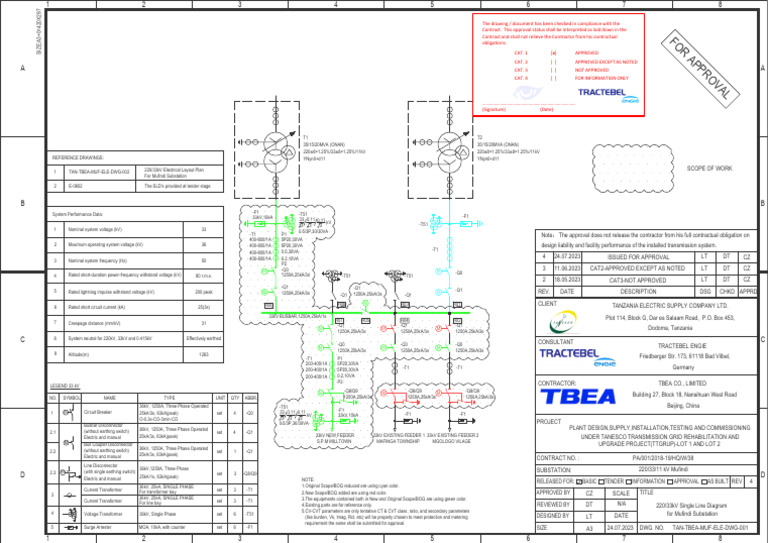 Tan Tbea Muf Ele DWG 001 - A | PDF | Electrical Engineering | Electric Power