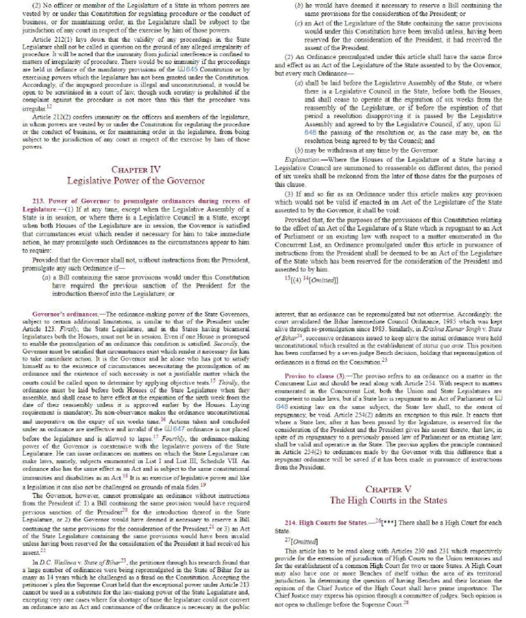 Legislative Power of Guvnor | PDF