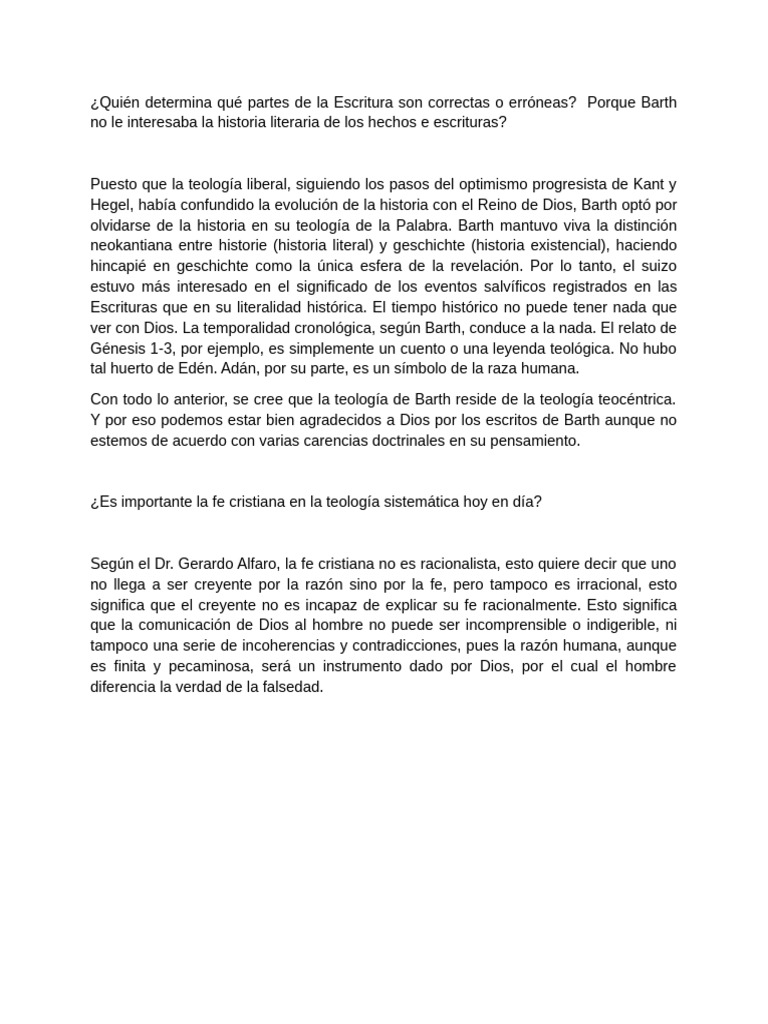 Act Teologia Bloque 1 | PDF