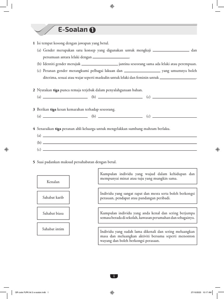 E-Soalan 1 Kesihatan | PDF