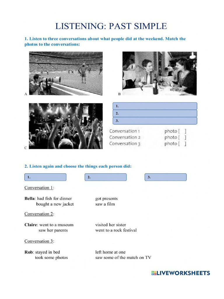 Listening Past Simple | PDF