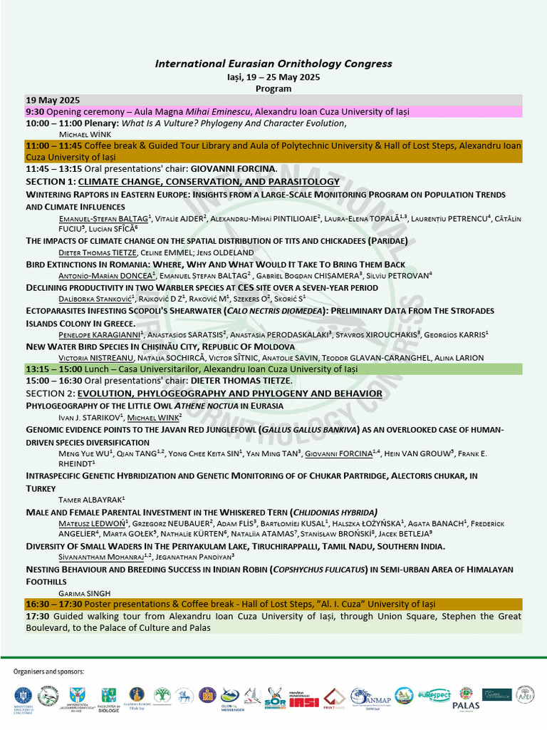 Ieoc 2025 | PDF | Zoology | Ornithology