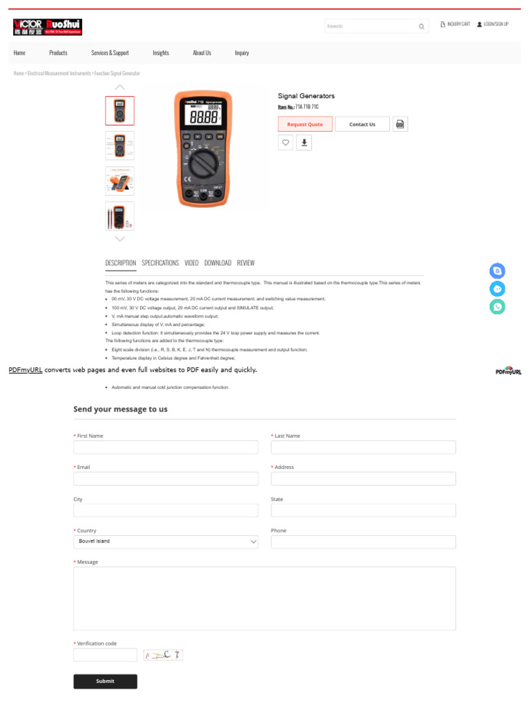 Function Signal Generators Overview | PDF | Thermocouple | Computer ...