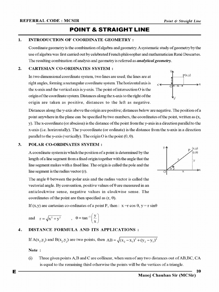 Point Straight Line | PDF