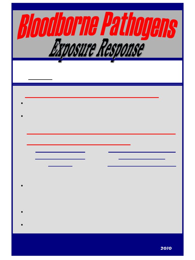 Exposure Incident Response Guidelines | PDF