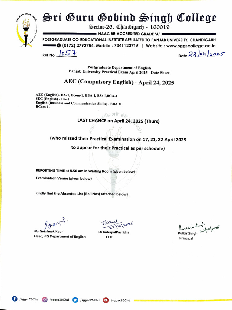 AEC Practical Last Chance | PDF