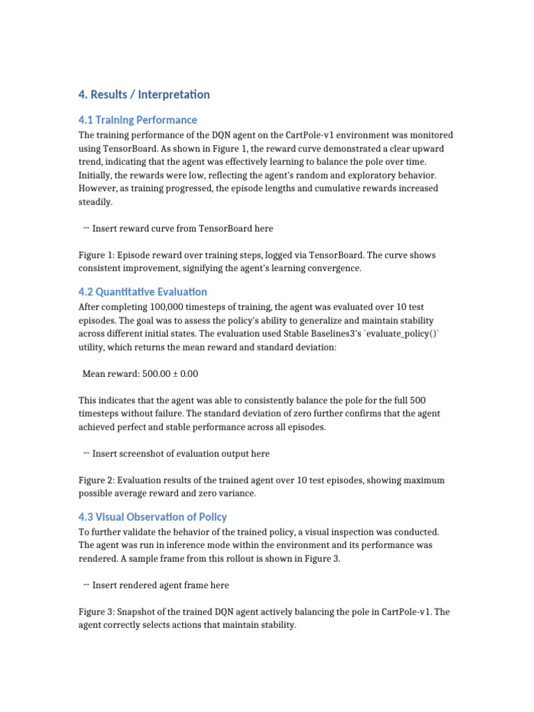 Chapter 4 5 Results Conclusion RL Report Kiran | PDF | Cognitive Science | Learning