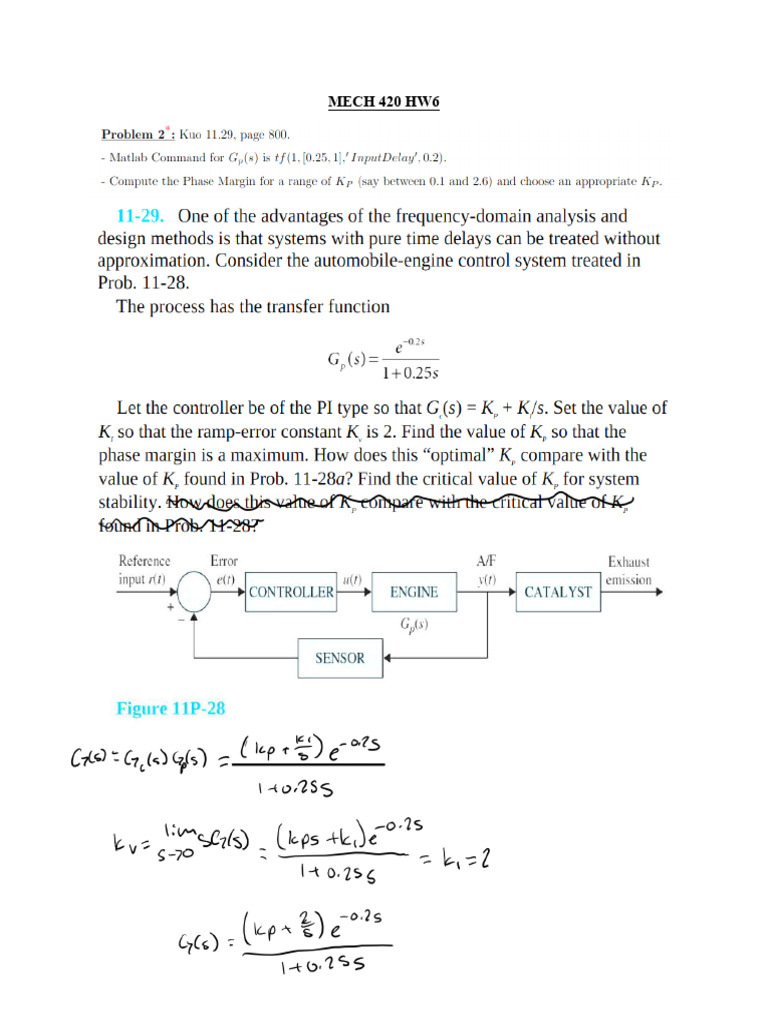 MECH 420 HW6 | PDF