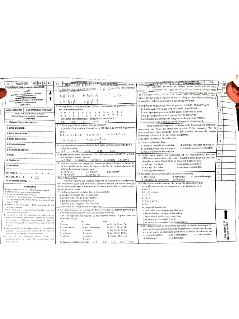 Tenasosp 2023-1 | PDF