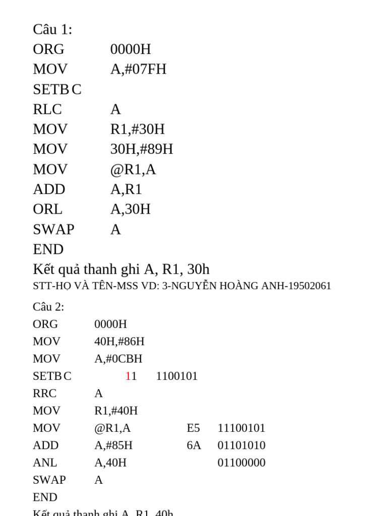 BAI TAP Chuong 3 | PDF