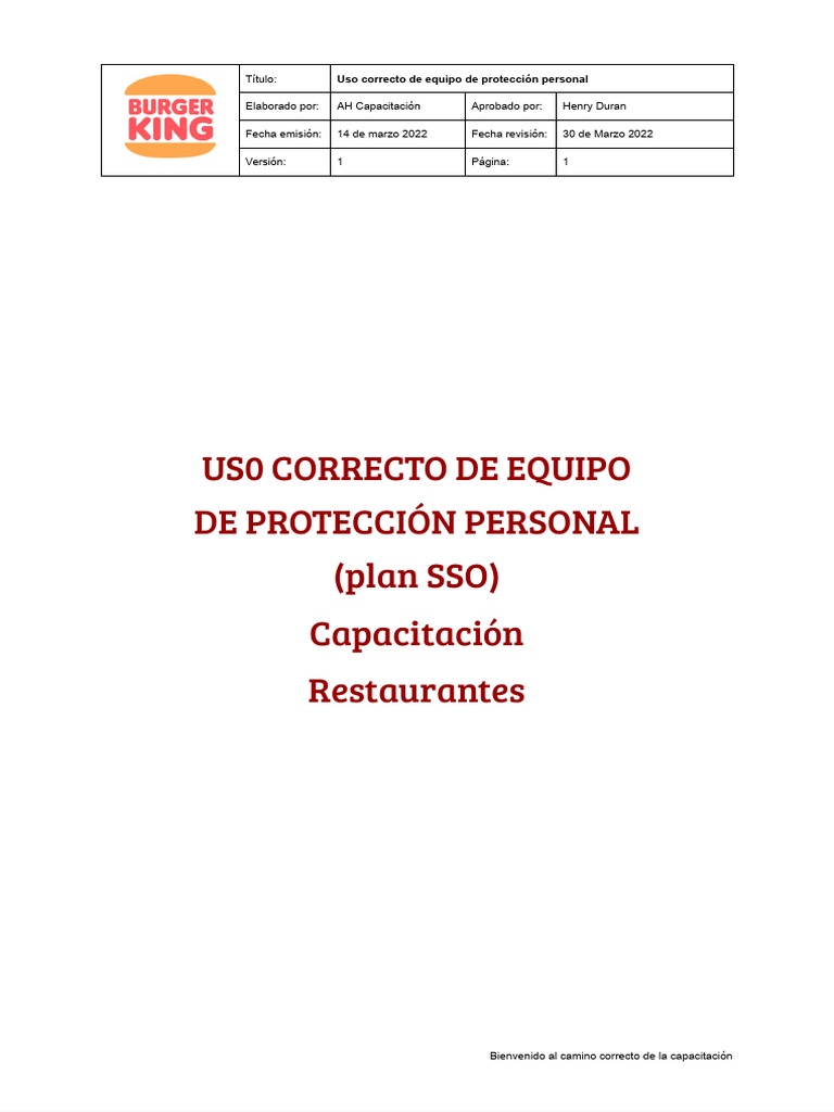 Uso Correcto de Quipo de Protección Personal | PDF