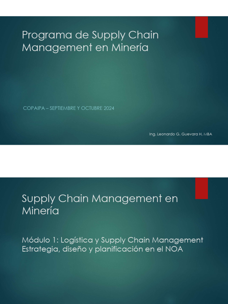 Programa SCM 2024 M01-M02-M03 - Copaipa - Leonardo Guevara | PDF | Gestión de la cadena de ...