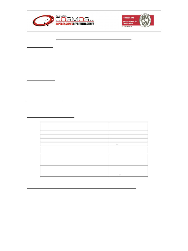 Ficha Técnica de Tylose HS 100000 YP2 | PDF | Materiales | Física ...