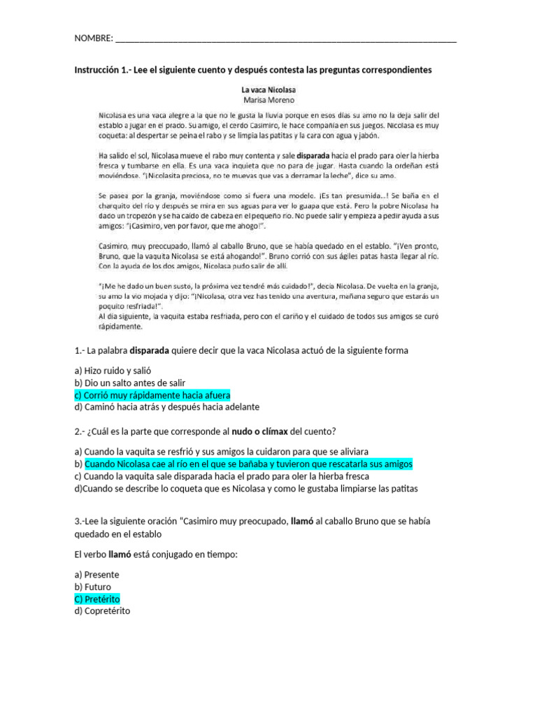 Examen diagnóstico tercer grado con preguntas | PDF | Tierra | Sexo