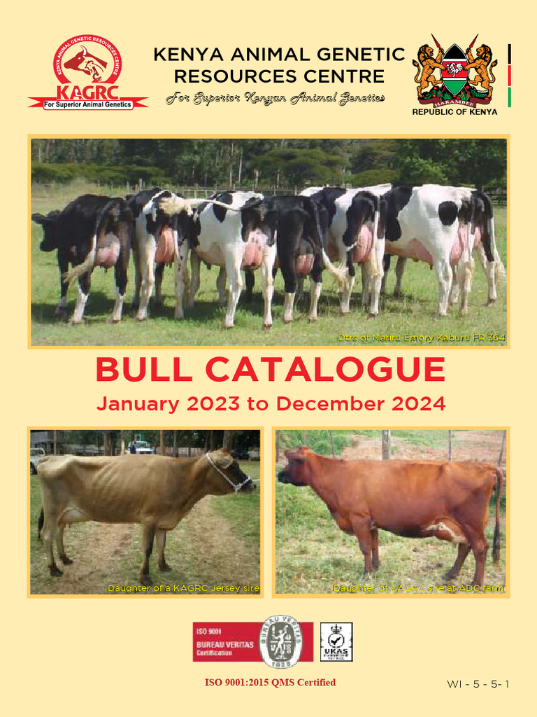 KAGRC Bull Catalogue 12 | PDF | Dairy Cattle | Horse Breeding