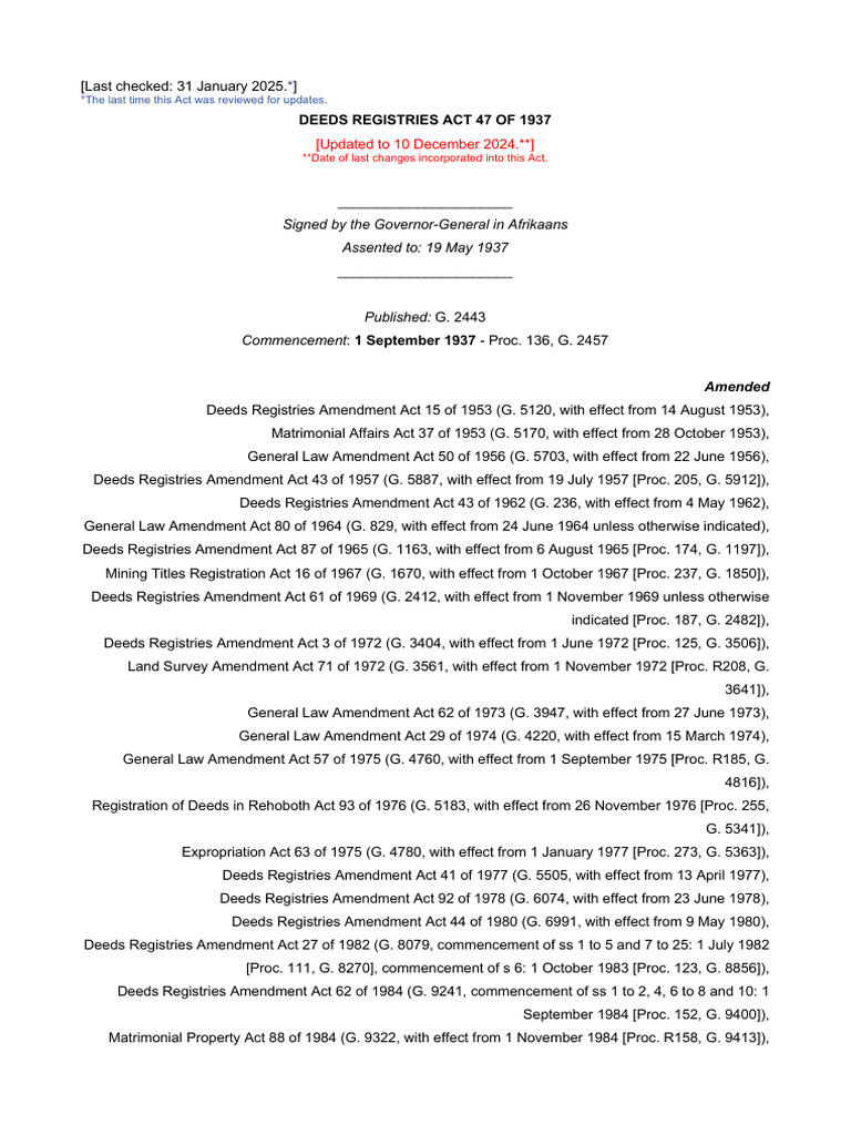 dra1937172 Registrar of Deeds | PDF | Civil Law (Common Law) | Land Law