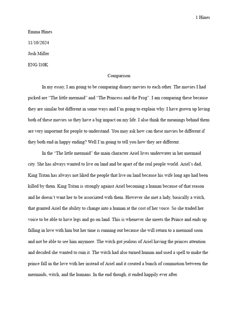 Essay 2 - Comparison OR Cause - Effect - Emma Hines | PDF