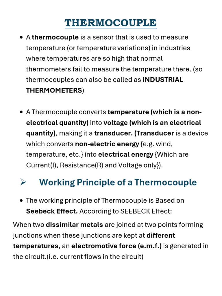 THERMOCOUPLE AND TRD Orignal | PDF | Thermocouple | Applied And ...