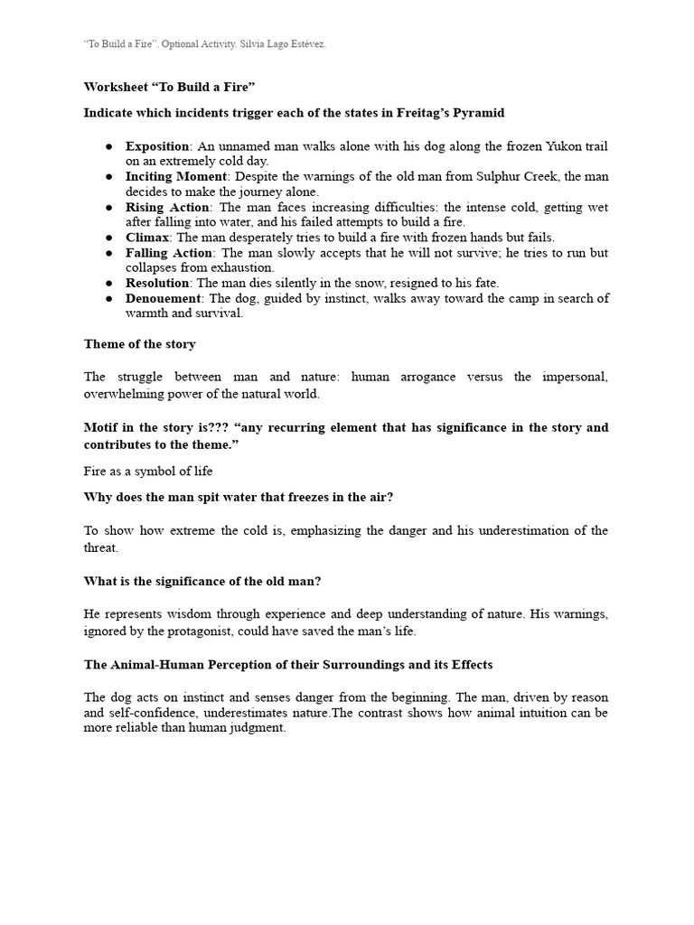 To Build A Fire | PDF