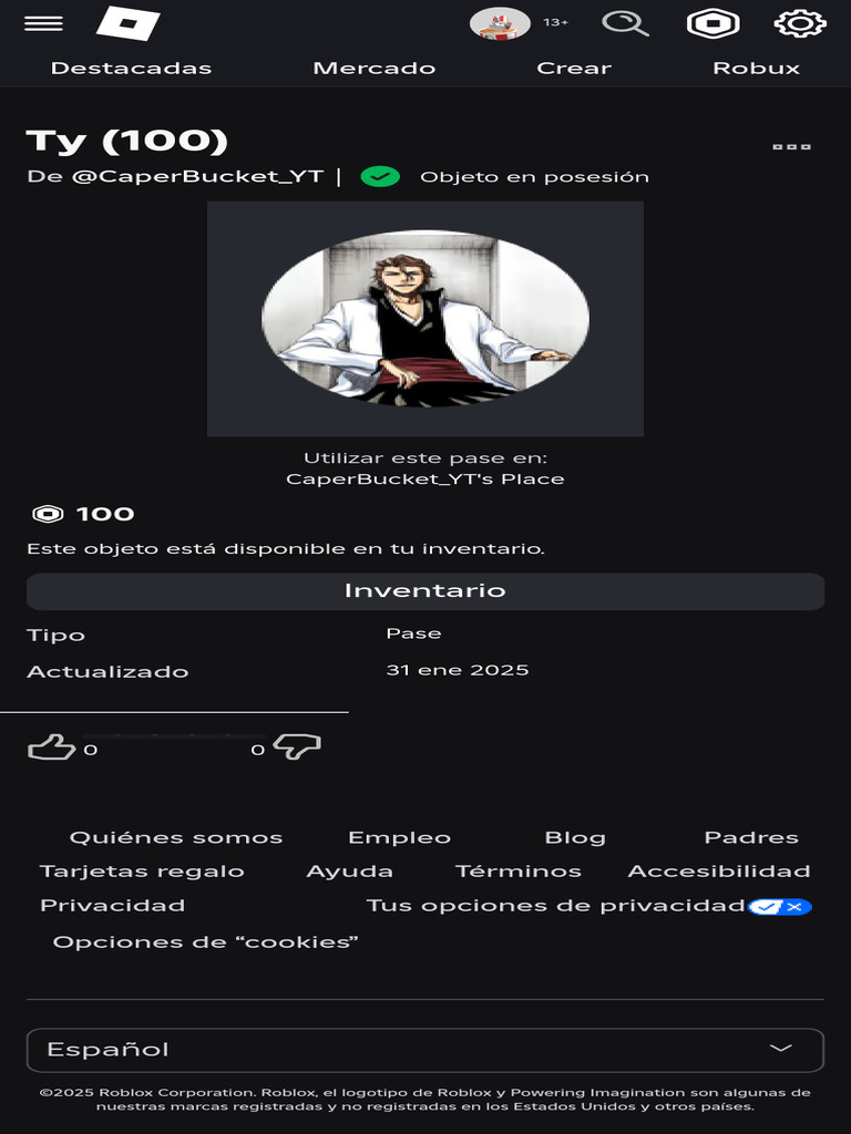 Ty (100) - Roblox | PDF