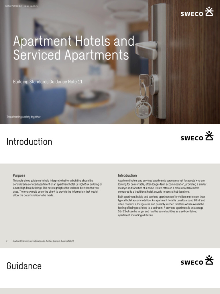 Serviced Apartments Aparthotels Guidance Note 11 3 2 | PDF